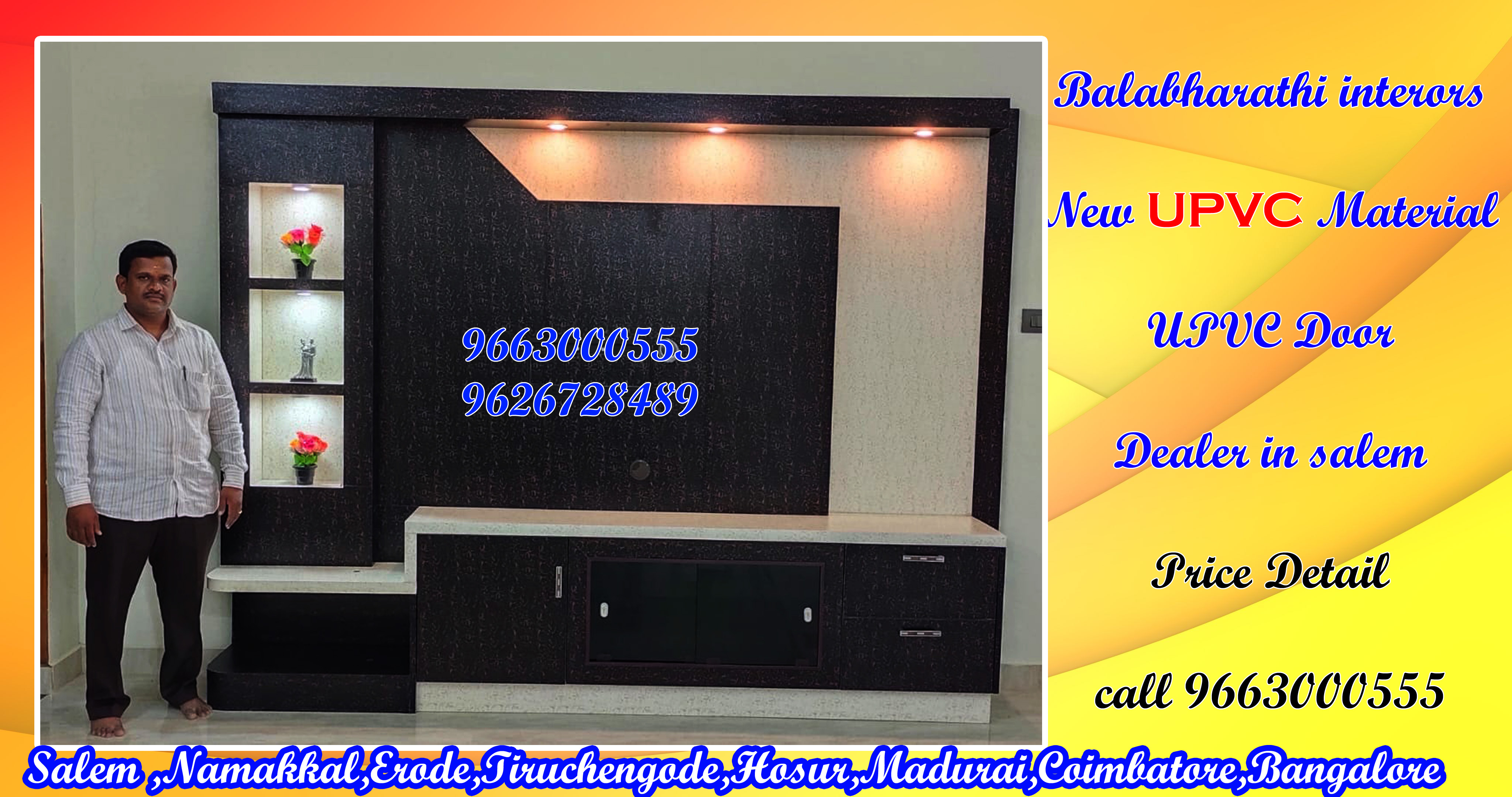 Jomson UPVC & PVC Interiors coimbatore,Tiruppur,Erode 9663000555.